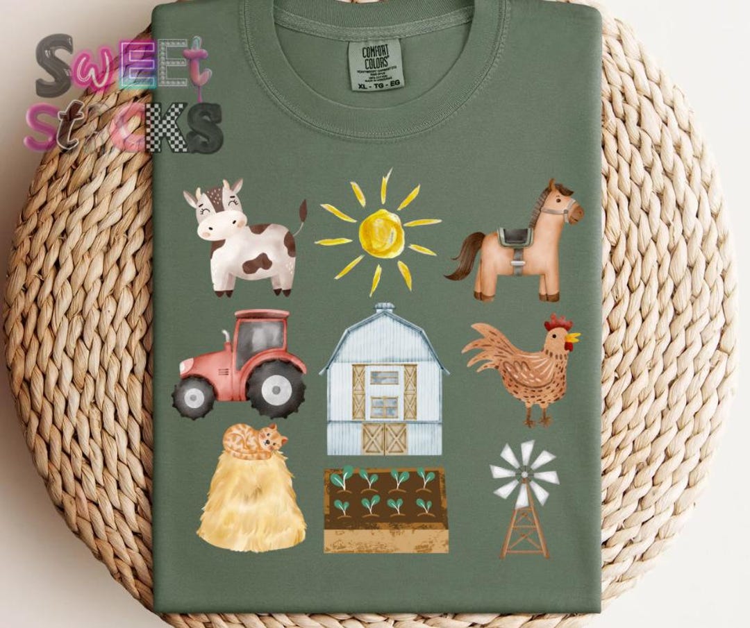 Farm Coquette PNG, Barn Png, Farm Png, Farm Animals Png, Shirts for ...