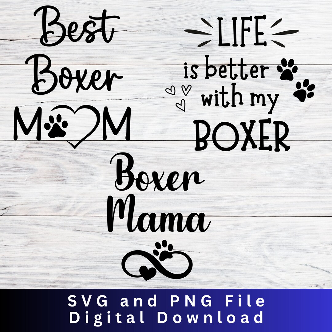 Boxer Mom, Boxer Mom PNG, Boxer Mom SVG, Boxer Mom Digital Downloads ...