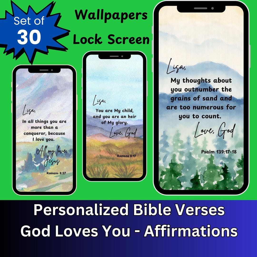 Personalized Bible Verses Gift, Bible Affirmations, Gods Love, God's ...