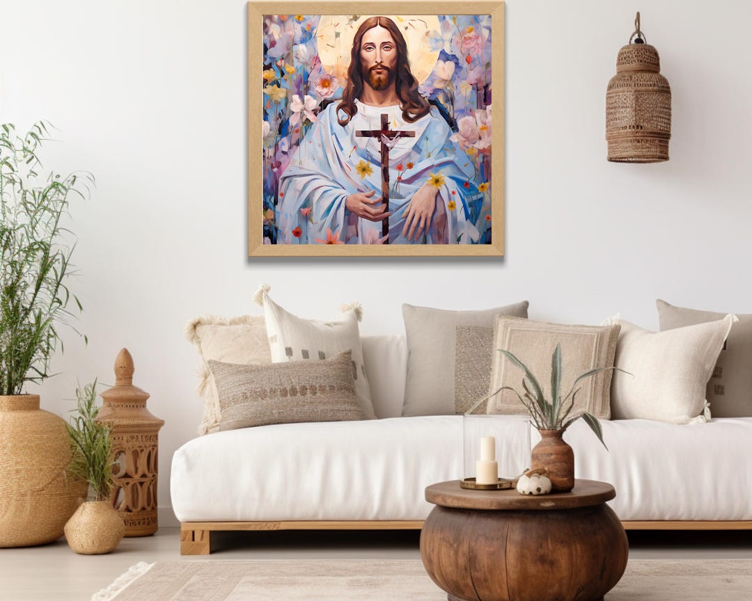Jesus Wall Art, Christian Home Decor, Religious Living Room Decor ...