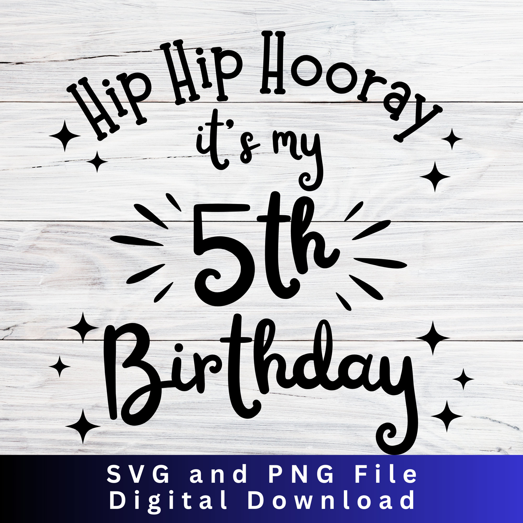 5th Birthday SVG Bundle 5th Svg, 5th Birthday PNG 5 Year Old Png 5th ...