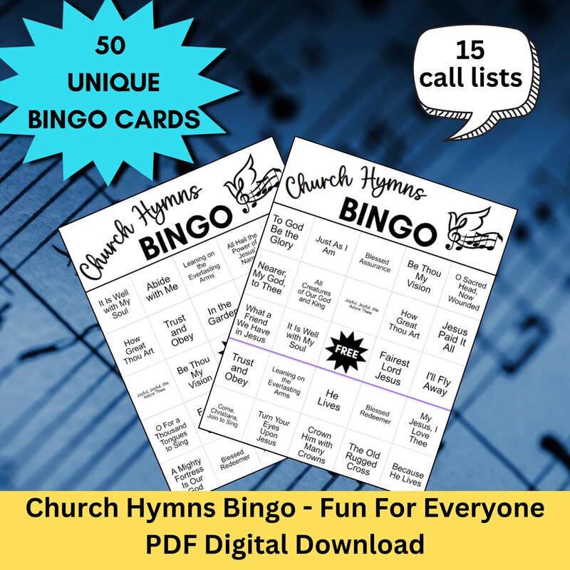 Church Bingo - Etsy