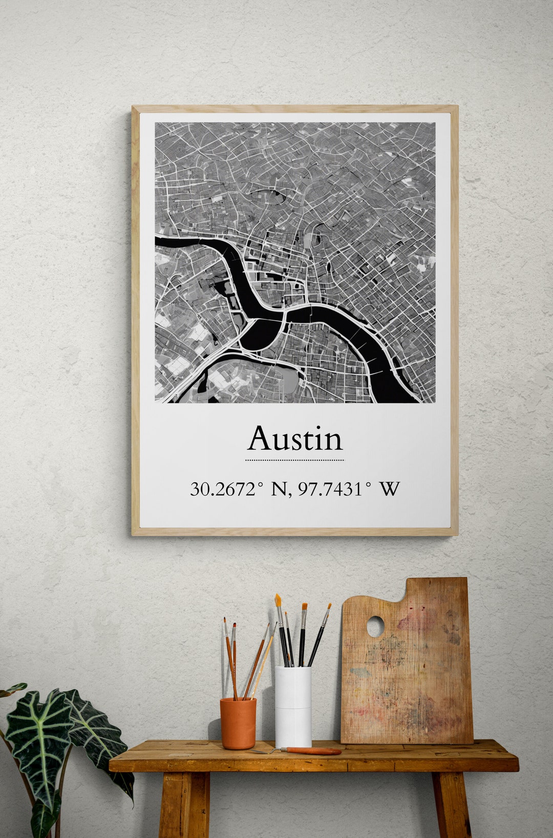 Austin Map Digital Print - Etsy
