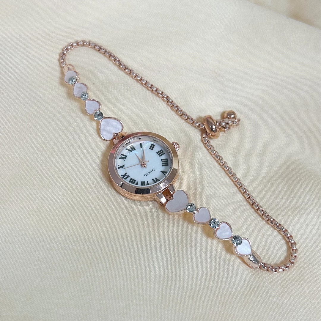 Pink Love Heart Women's Round Watch,small Face Watch,watch for Women ...