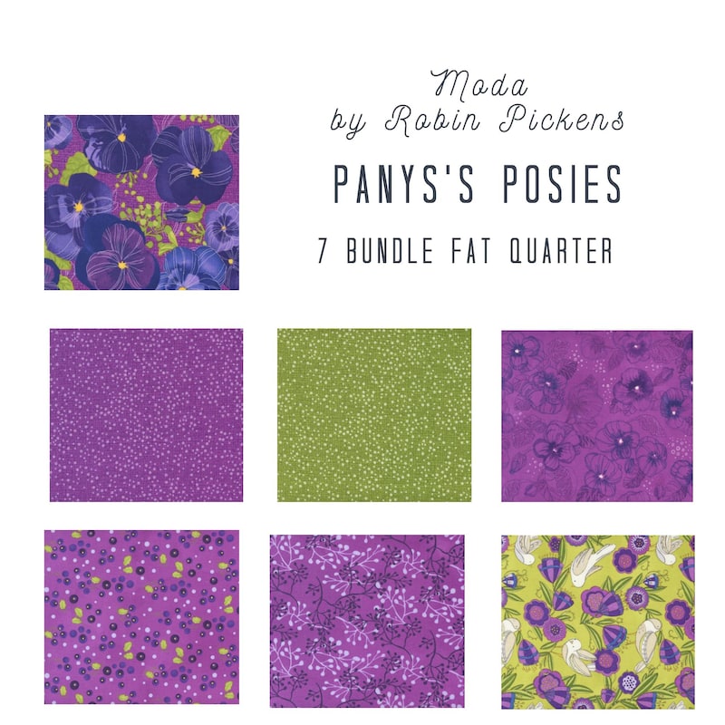 Pansys Posies Fabric - Etsy