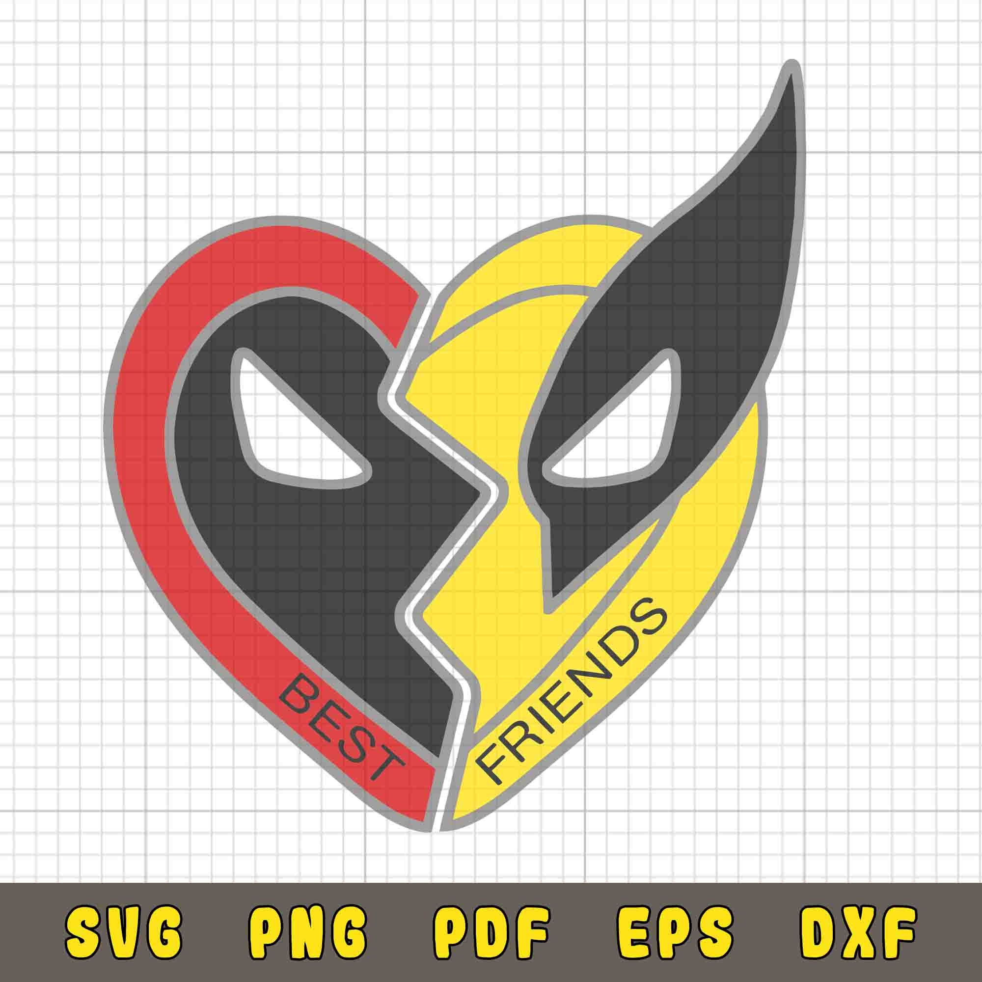 Deadpool and Wolverine Best Friends Svg, Ryan Reynolds Hugh Jackman Png ...