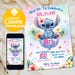 Editable Stitch Invitation, Custom Printable Stitch Party Invite ...