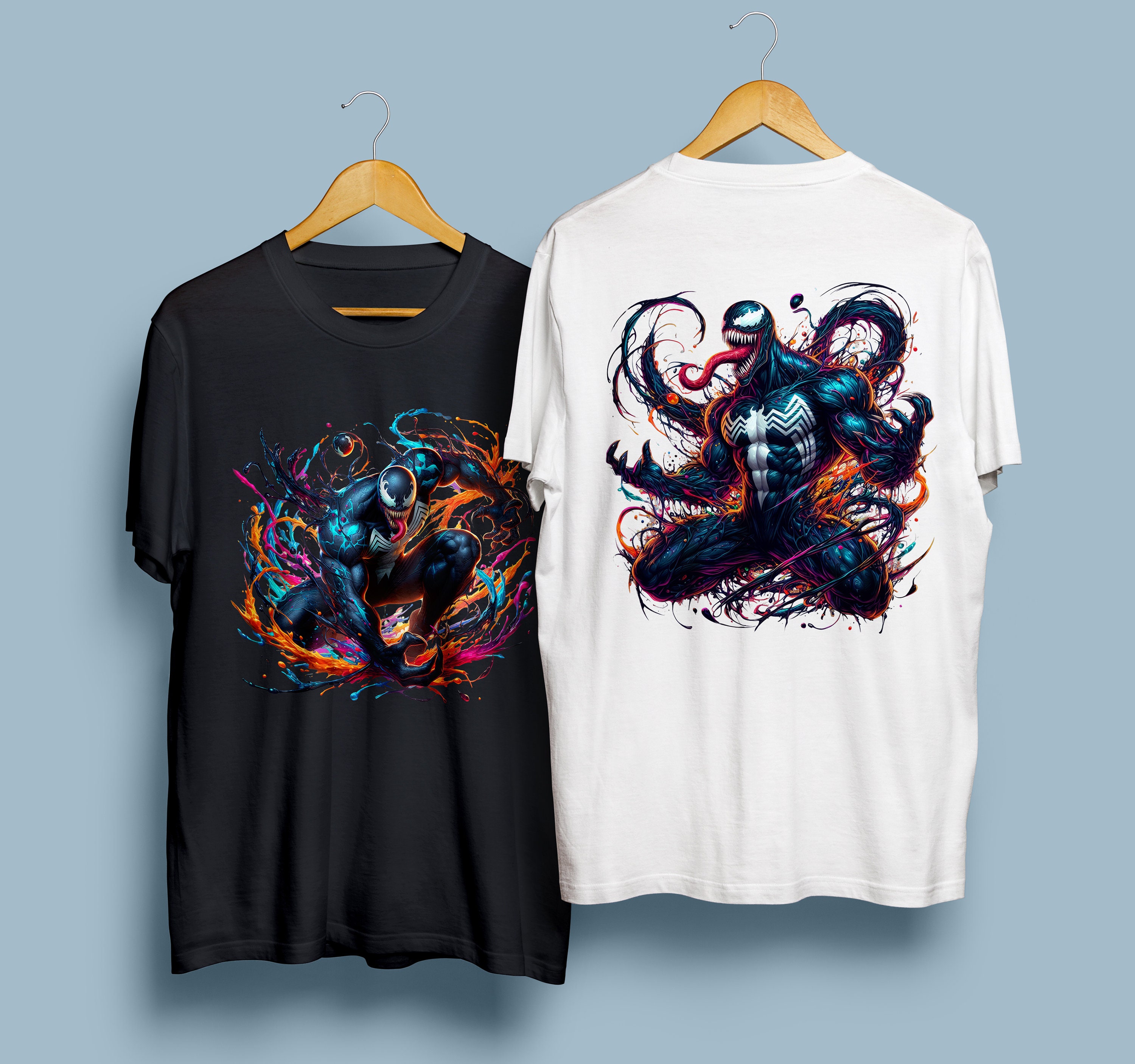 4 Venom Splash and Watercolor Clipart Sublimation PNG Files | High ...