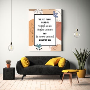 Entryway Boho Design Wall Decor, Inspirational Quote Art, Home Wall ...