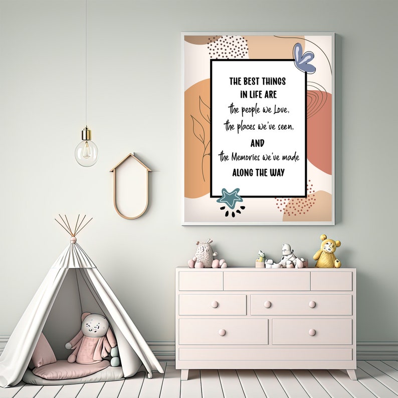 Entryway Boho Design Wall Decor, Inspirational Quote Art, Home Wall ...