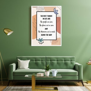 Entryway Boho Design Wall Decor, Inspirational Quote Art, Home Wall ...