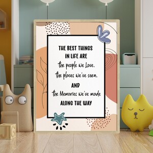Entryway Boho Design Wall Decor, Inspirational Quote Art, Home Wall ...