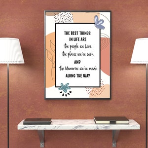 Entryway Boho Design Wall Decor, Inspirational Quote Art, Home Wall ...