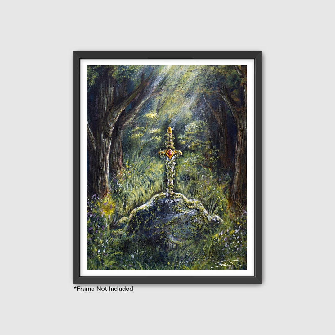 Forgotten Quest, Sword in the Stone Art Print, Giclee Art Print ...
