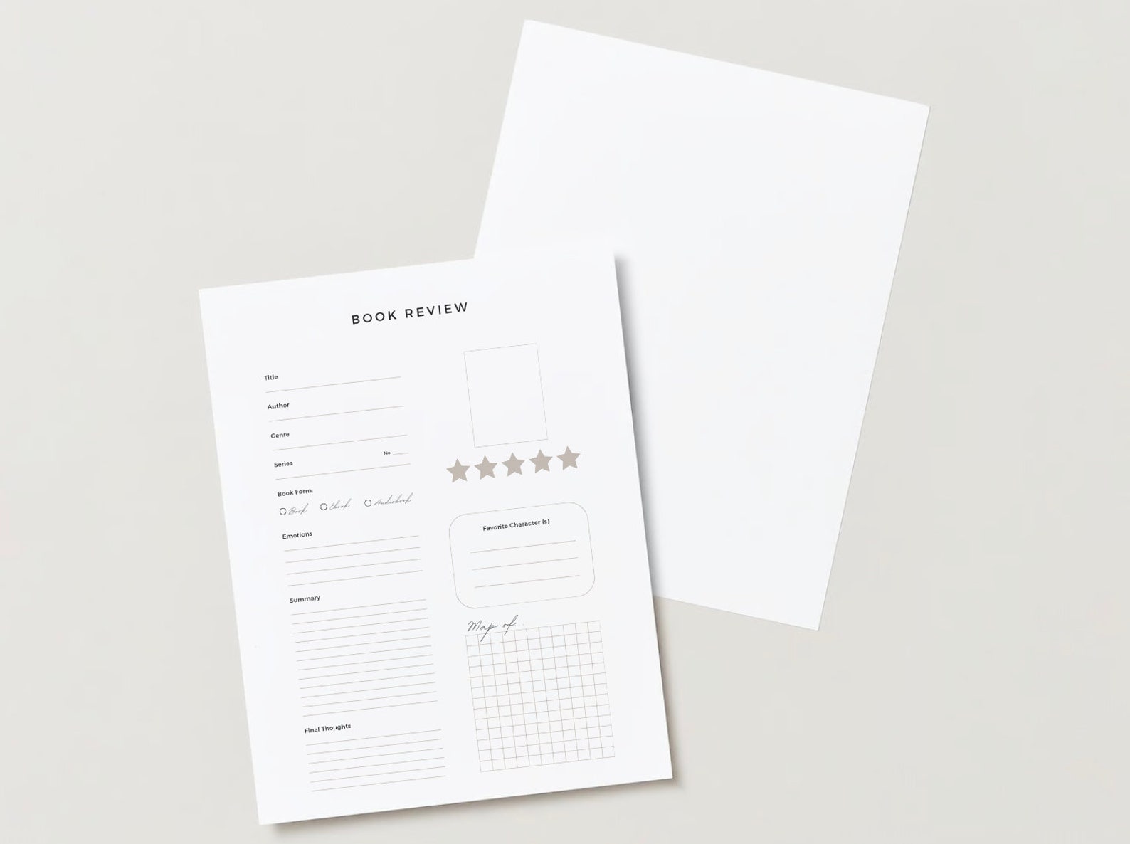 Book Review Printable Planner - Etsy