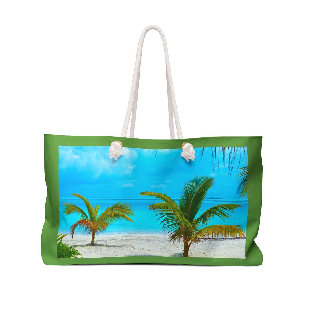 Beach Scene Weekender Bag, Travel Tote, Overnight Bag, Beach Vacation ...