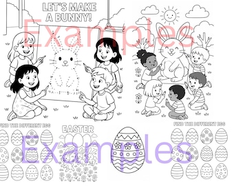 Easter Coloring Activity Book - Etsy