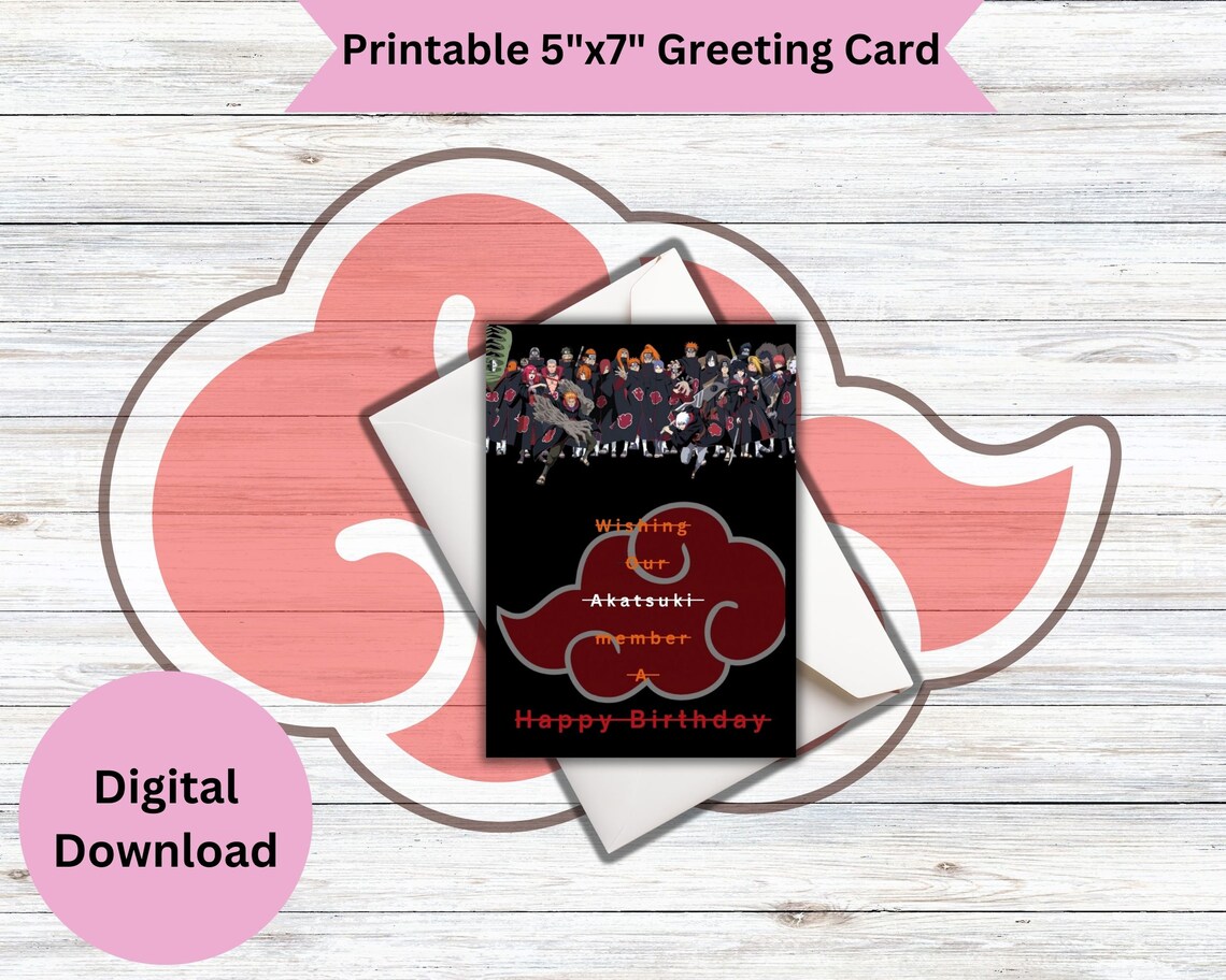 Naruto Birthday Card - Etsy