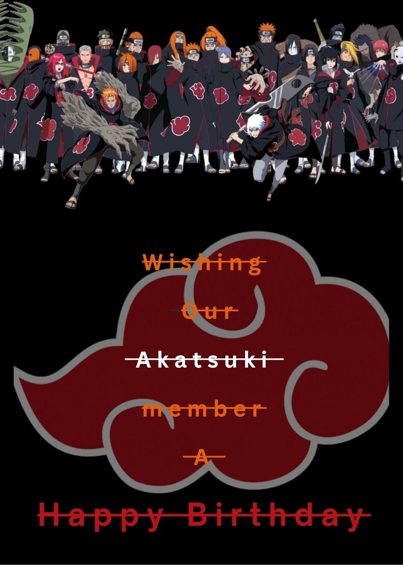 Naruto Birthday Card - Etsy