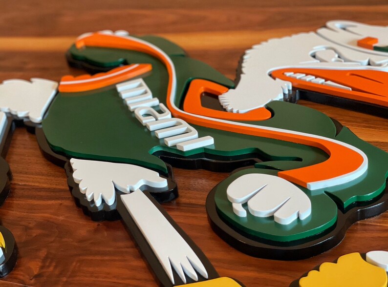 University of Miami Ibis Wood Sign - Handmade Custom Decor - Etsy
