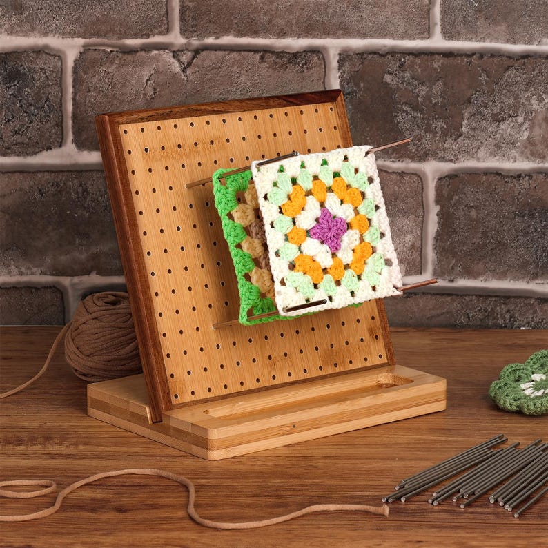 Bamboo7.8"crochet Blocking Board With 20 Pins/pegs, Blocking Board for ...