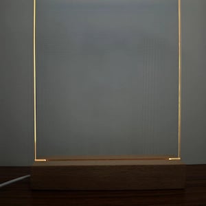 Acrylic Dry Erase Board With Wooden Light up Stand - Etsy