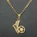 14K Gold Filled Soccer Boot Shoes Pendant Necklace 22" • Curb Link ...