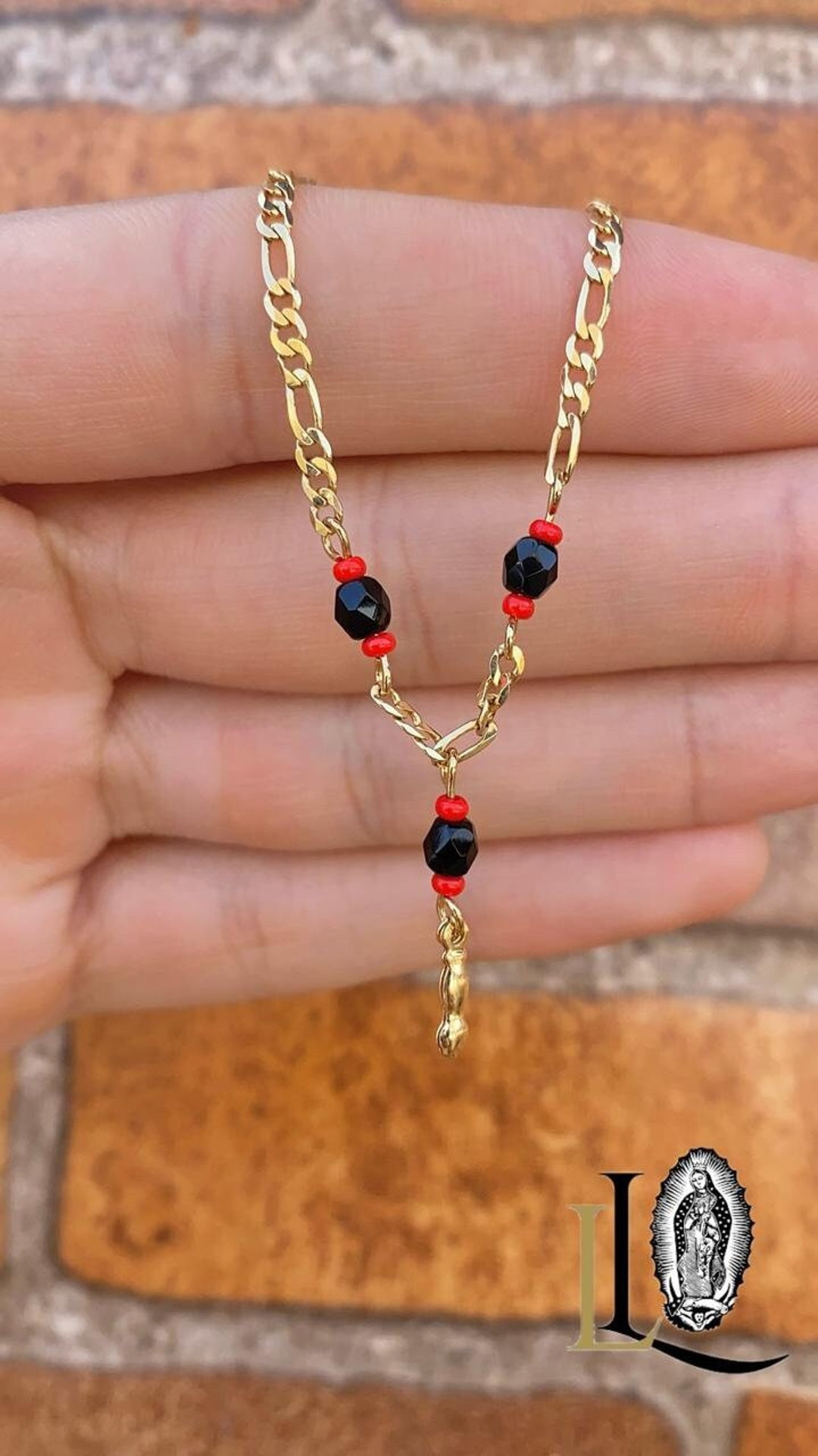 Girls Boys Kids Gold Azabache Hand Bracelet • Figaro Baby Jewelry 6 ...