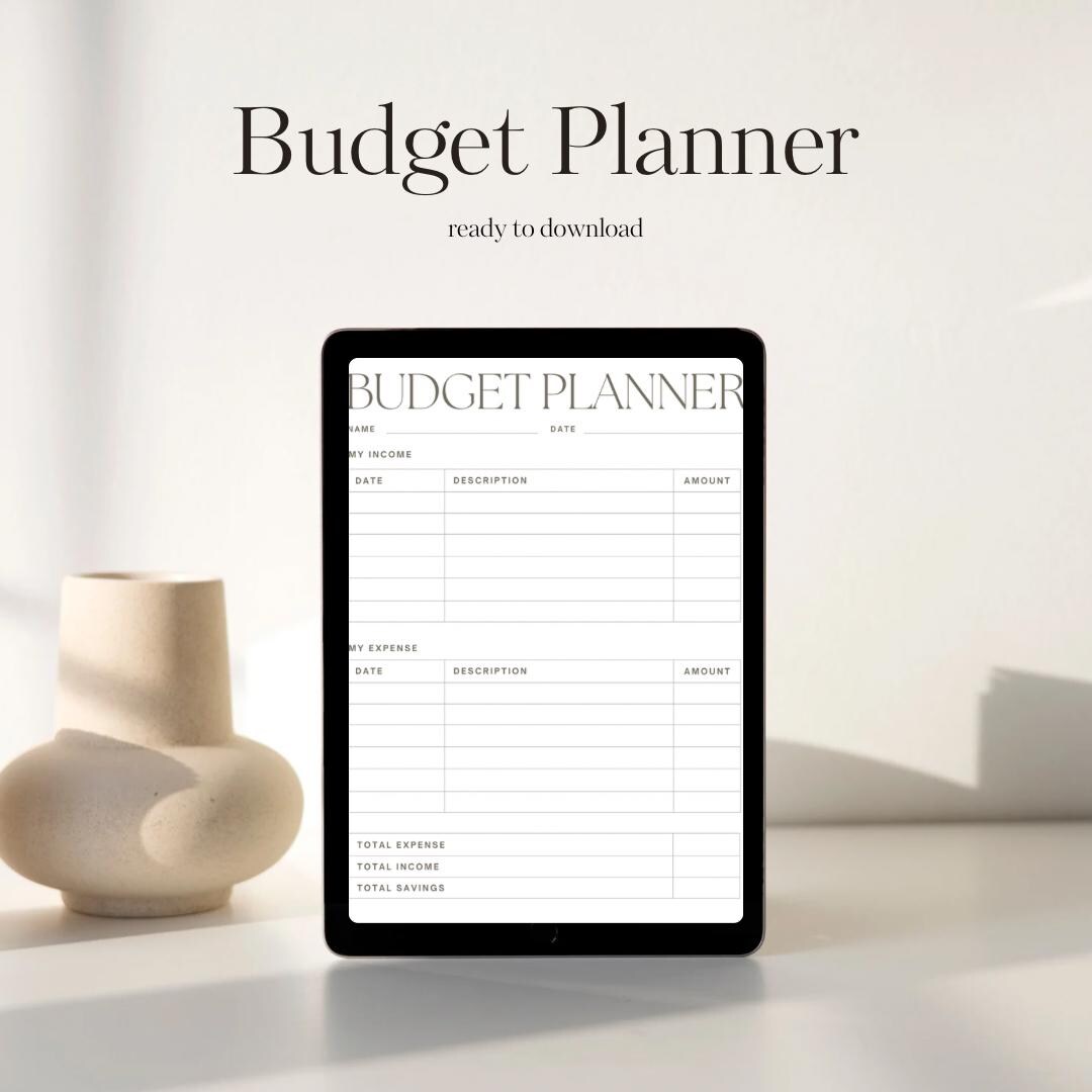 Minimalist Budget Planner Printable | Income & Expense Tracker ...