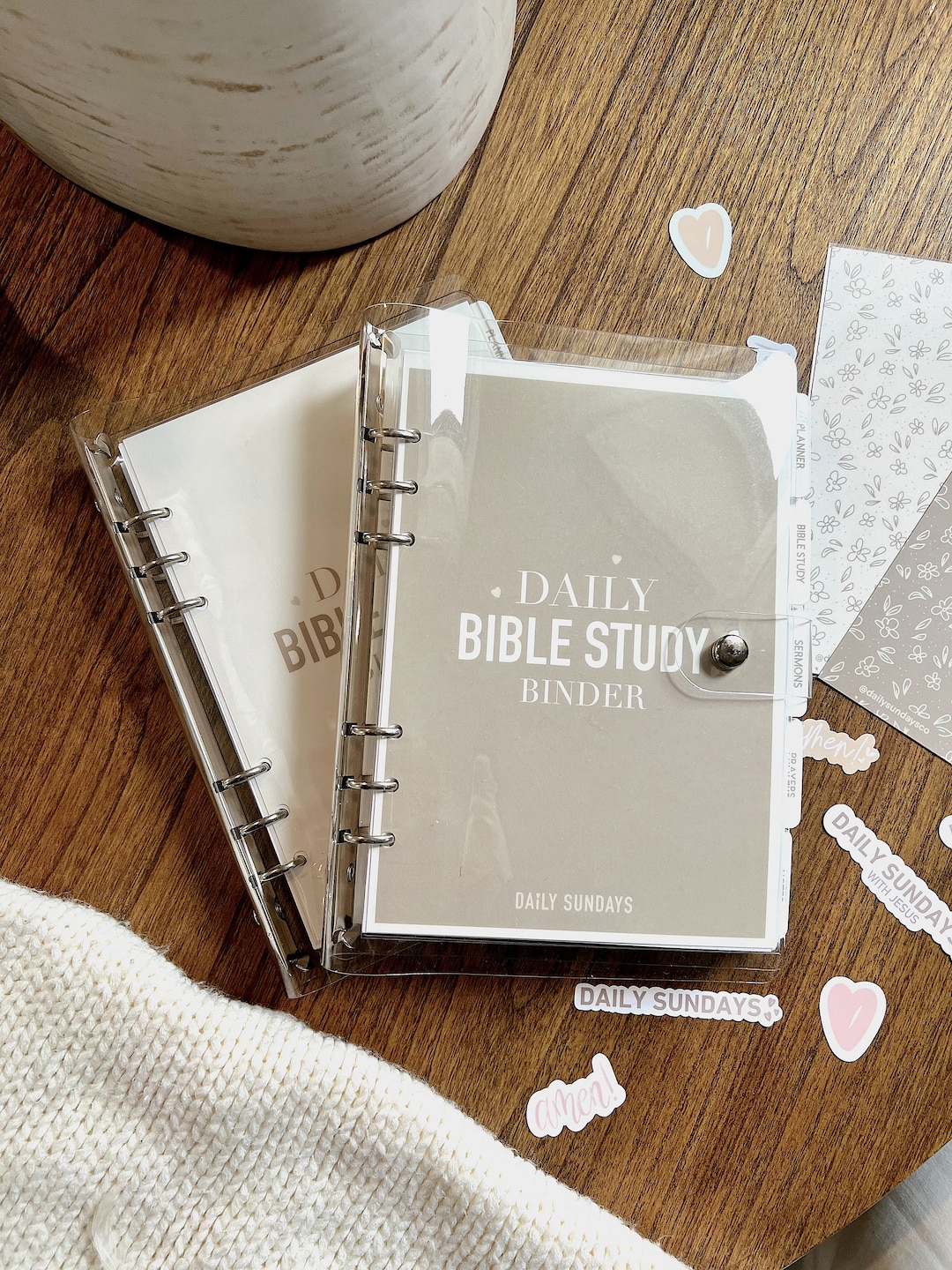 The Daily Bible Study Binder Bible Study Tools Undated 6 Months Planner ...