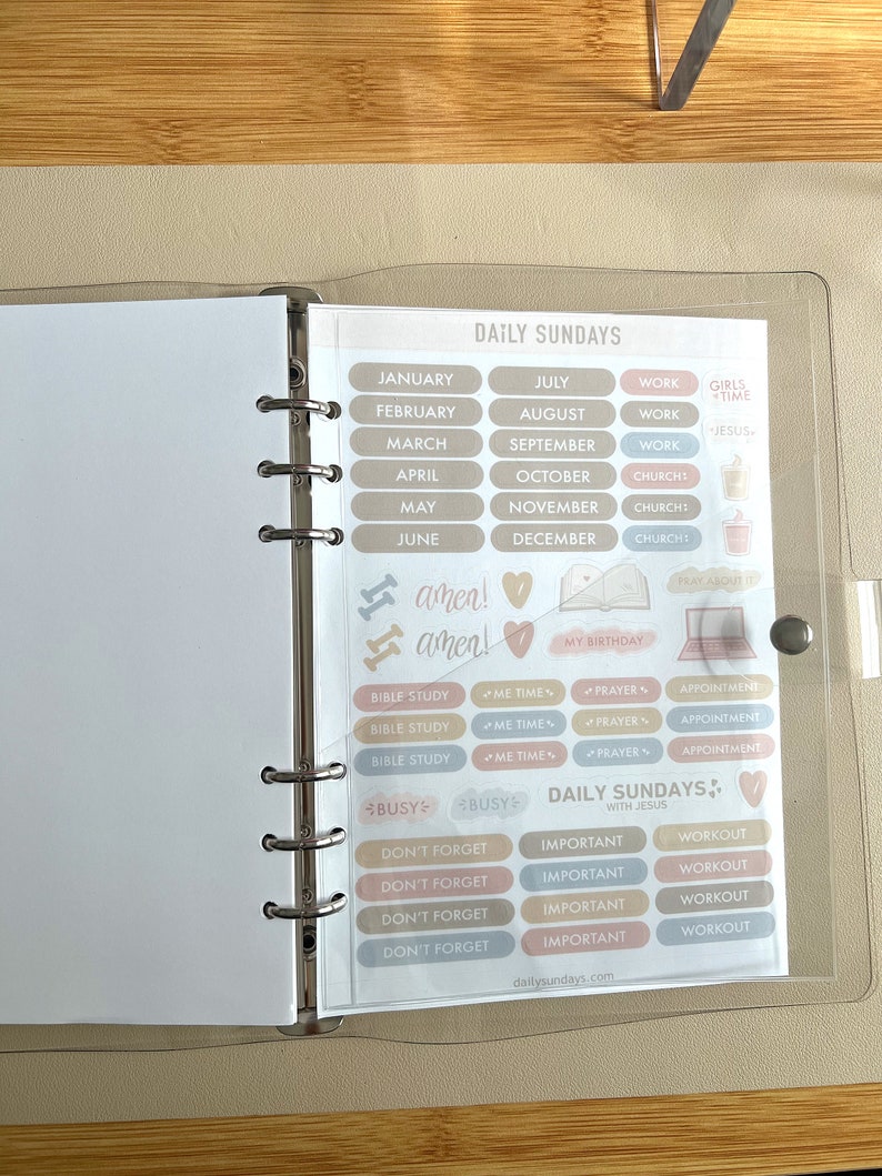 The Daily Bible Study Binder Bible Study Tools Undated 6 Months Planner ...