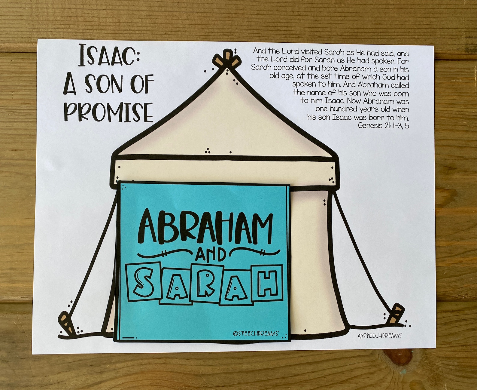 Abraham and Sarah Bible Craft for Kids Printable Christian Craft ...