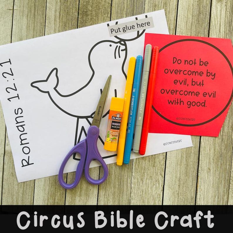 Christian Craft for Kids | Sunday School Romans 12:21 Church Seal ...