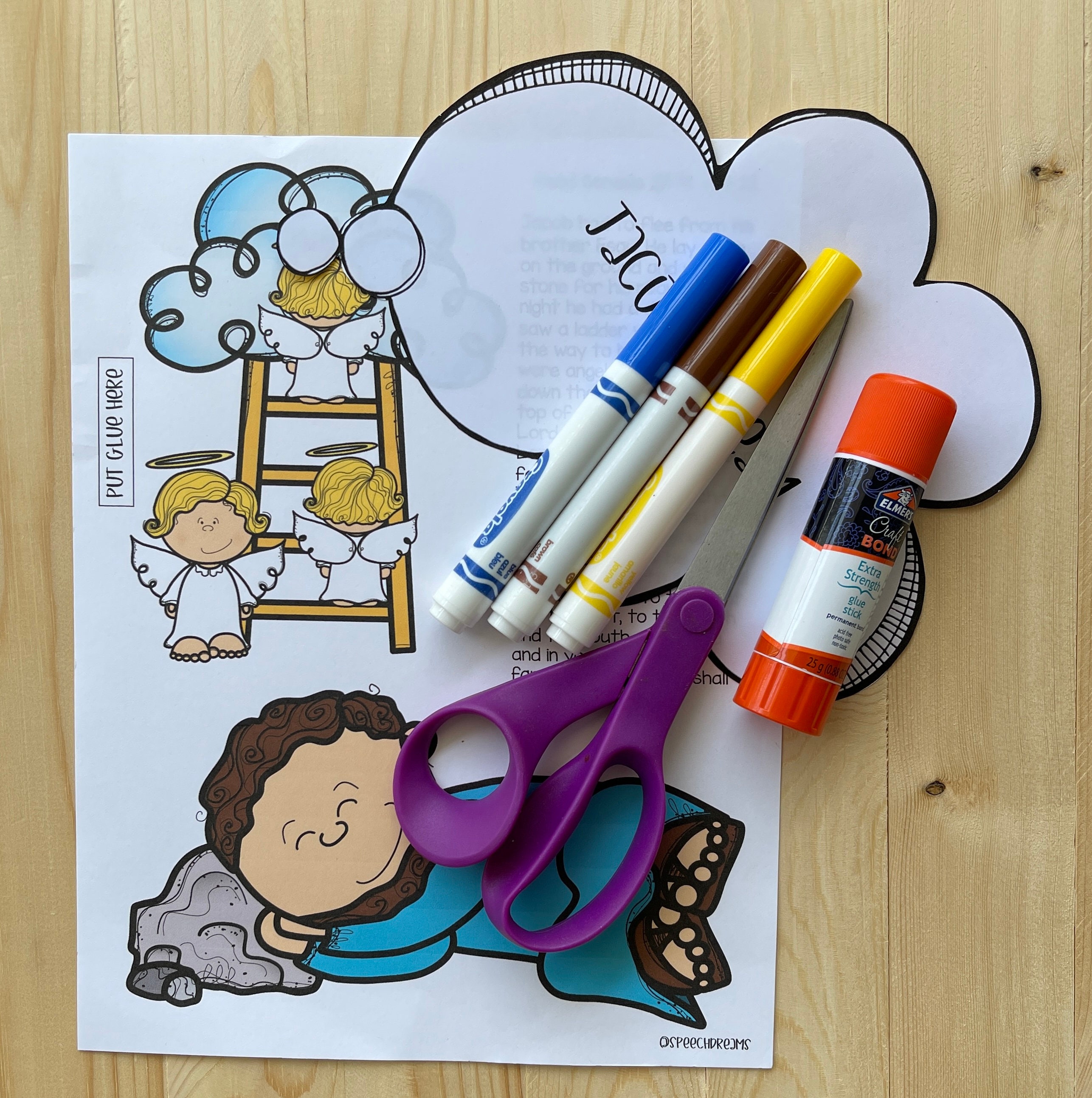 Jacobs Ladder Christian Bible Craft for Kids | Sunday School - Etsy