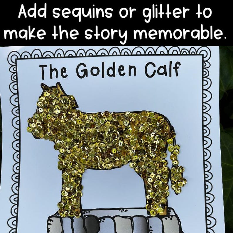 Golden Calf Bible Craft: Moses & Ten Commandments Sunday School ...