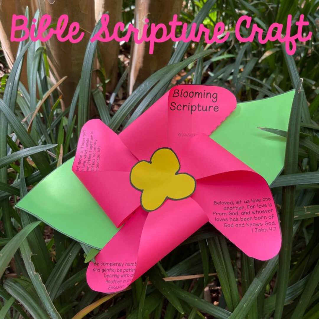 Spring Flower Blooming Bible Craft for Kids Worksheet Activity ...