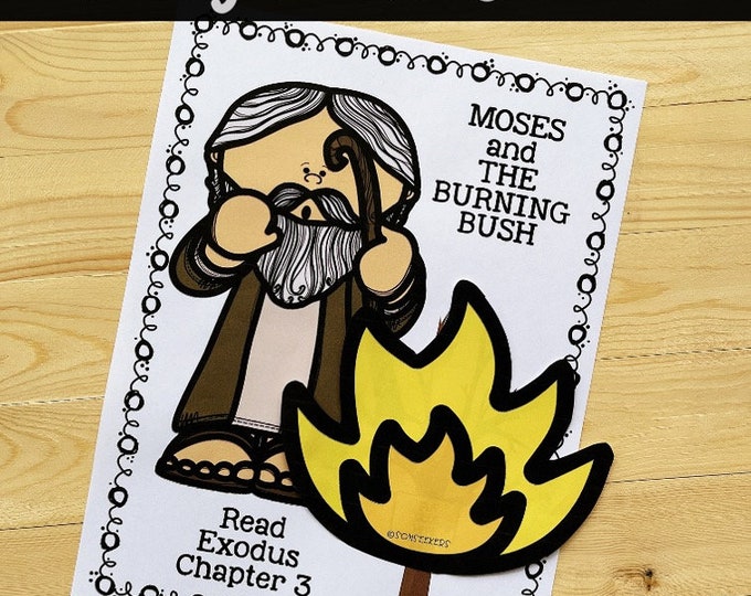 BURNING BUSH Activity Pack for Kids Memory Verse Printable Word Search ...