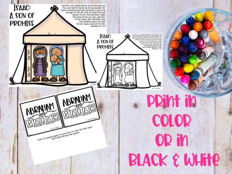 Abraham and Sarah Bible Craft for Kids Printable Christian Craft ...