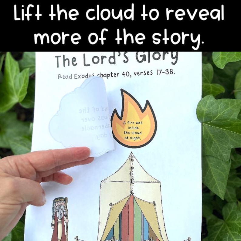 Tabernacle Bible Craft: Moses & Lord's Glory, Sunday School Activity - Etsy