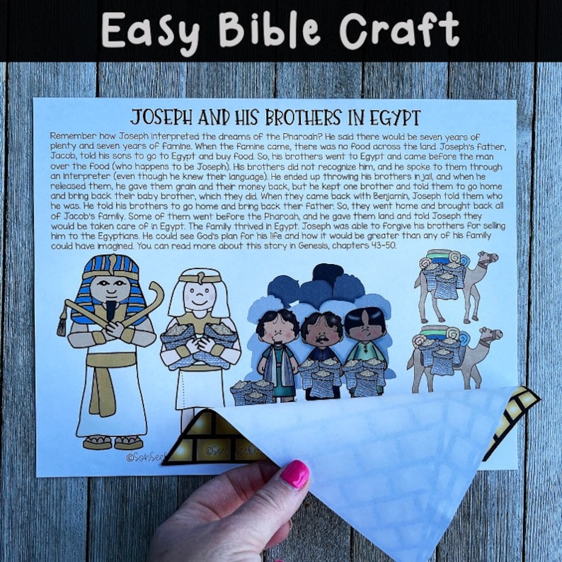 Joseph and His Brothers in Egypt Bible Craft | Sunday School Christian ...