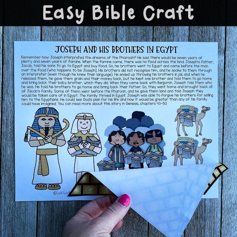 Joseph and His Brothers Bible Craft: Sunday School Scripture Study - Etsy