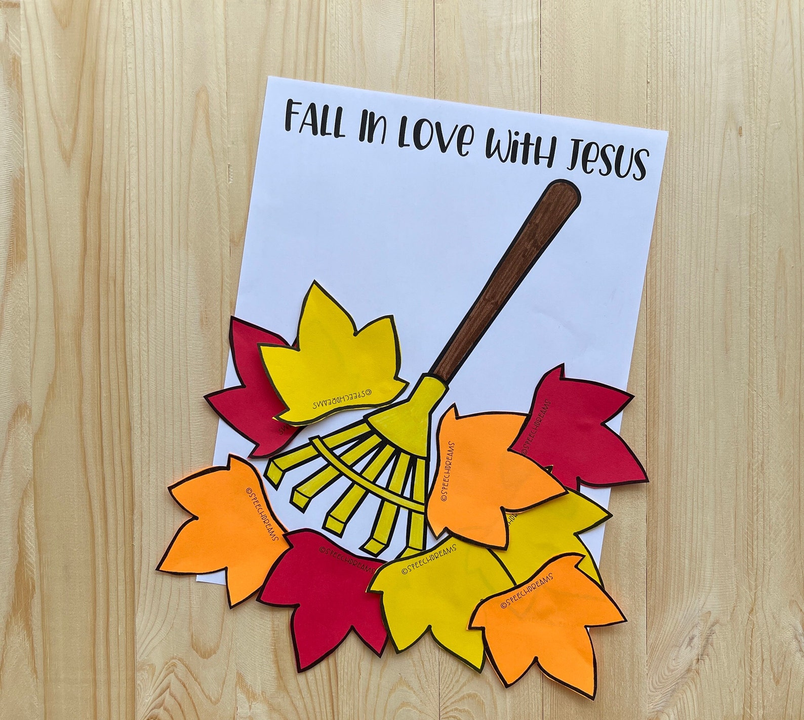 Fall Rake Christian Bible Craft for Kids | Sunday School - Etsy