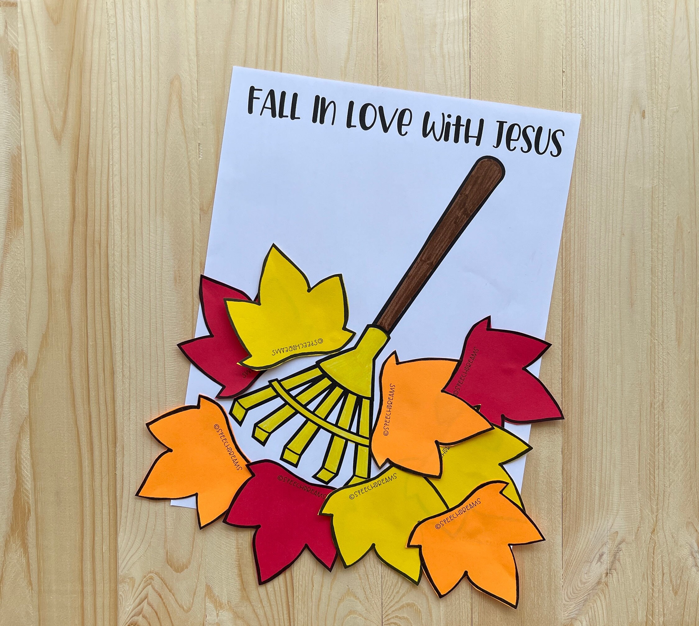 Fall Bible Craft Rake Leaves for Kids | Sunday School Christian ...