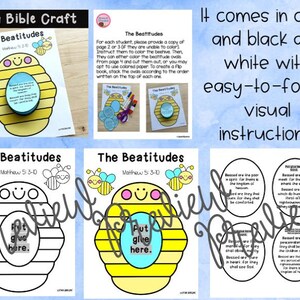 Beatitudes Bible Craft for Kids Beehive Christian Scripture ...