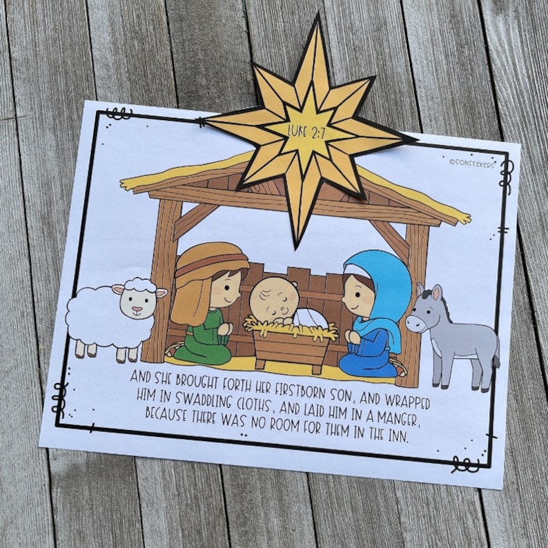 Christmas Bible Craft for Church Nativity Bible Craft for Kids ...