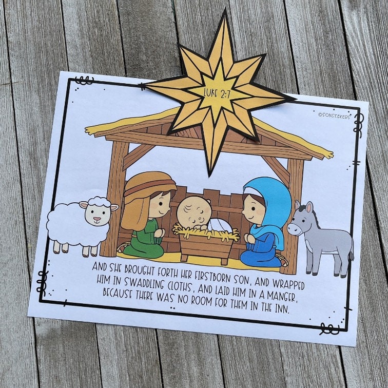 Christmas Bible Craft for Church Nativity Bible Craft for Kids ...