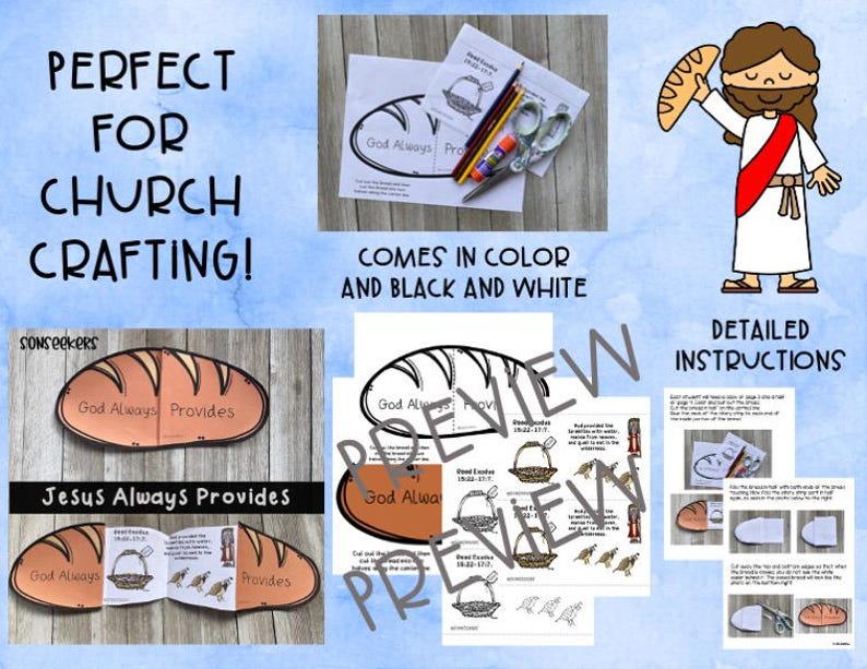 Manna From Heaven Bible Craft: Sunday School Lesson Activity - Etsy