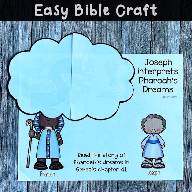 Joseph and Pharaoh's Dreams Bible Craft: Sunday School Activity (PDF ...
