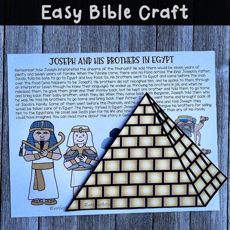 Joseph and His Brothers Bible Craft: Sunday School Scripture Study ...