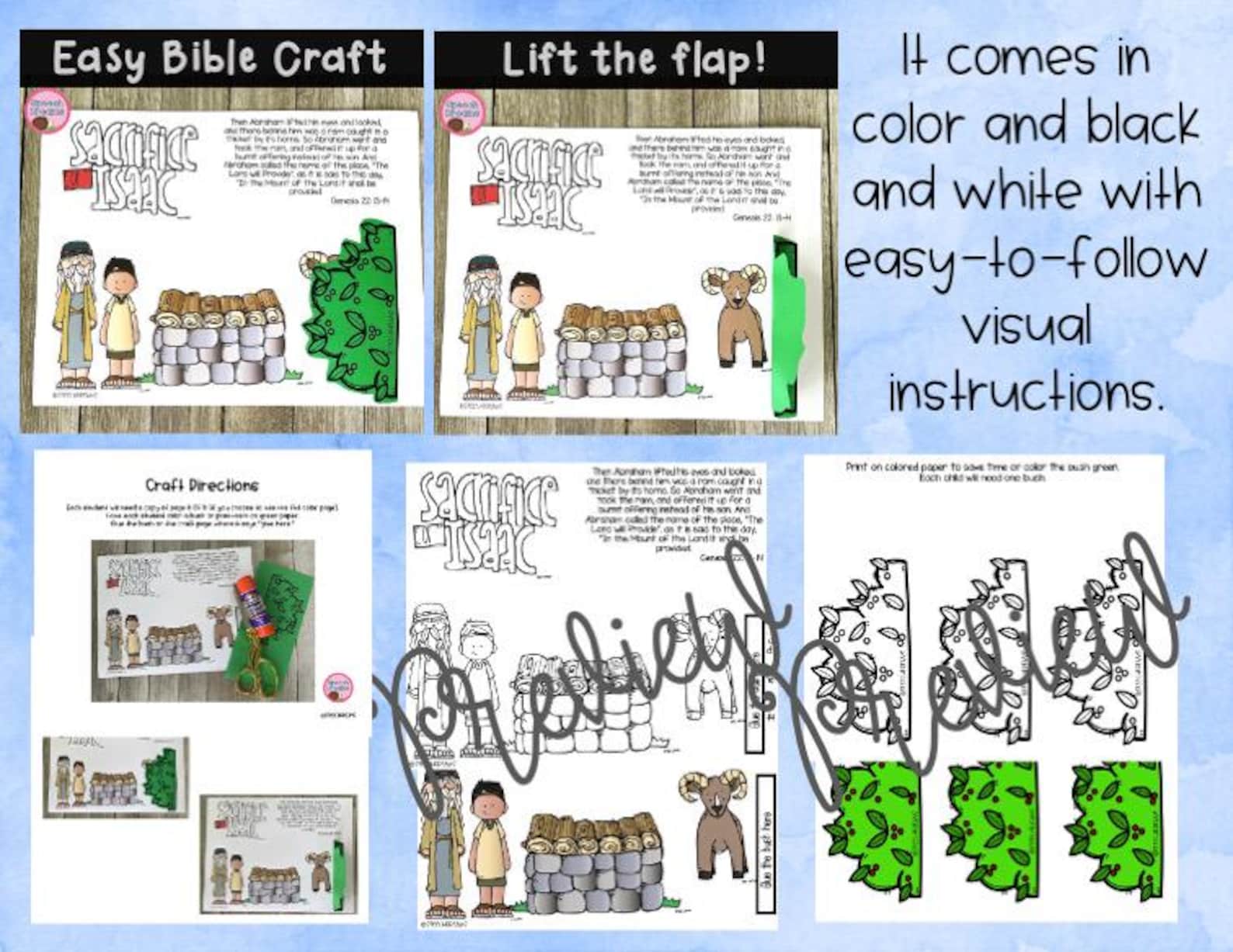 Abraham and Isaac Bible Story Craft: Homeschool Activity (printable ...